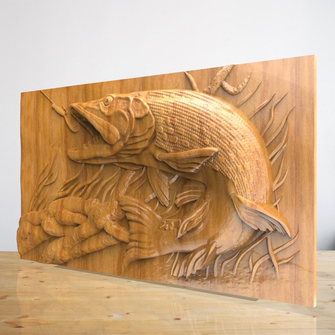 Fishing - STL File for CNC Wood Carving, Cnc Router Files - Etsy