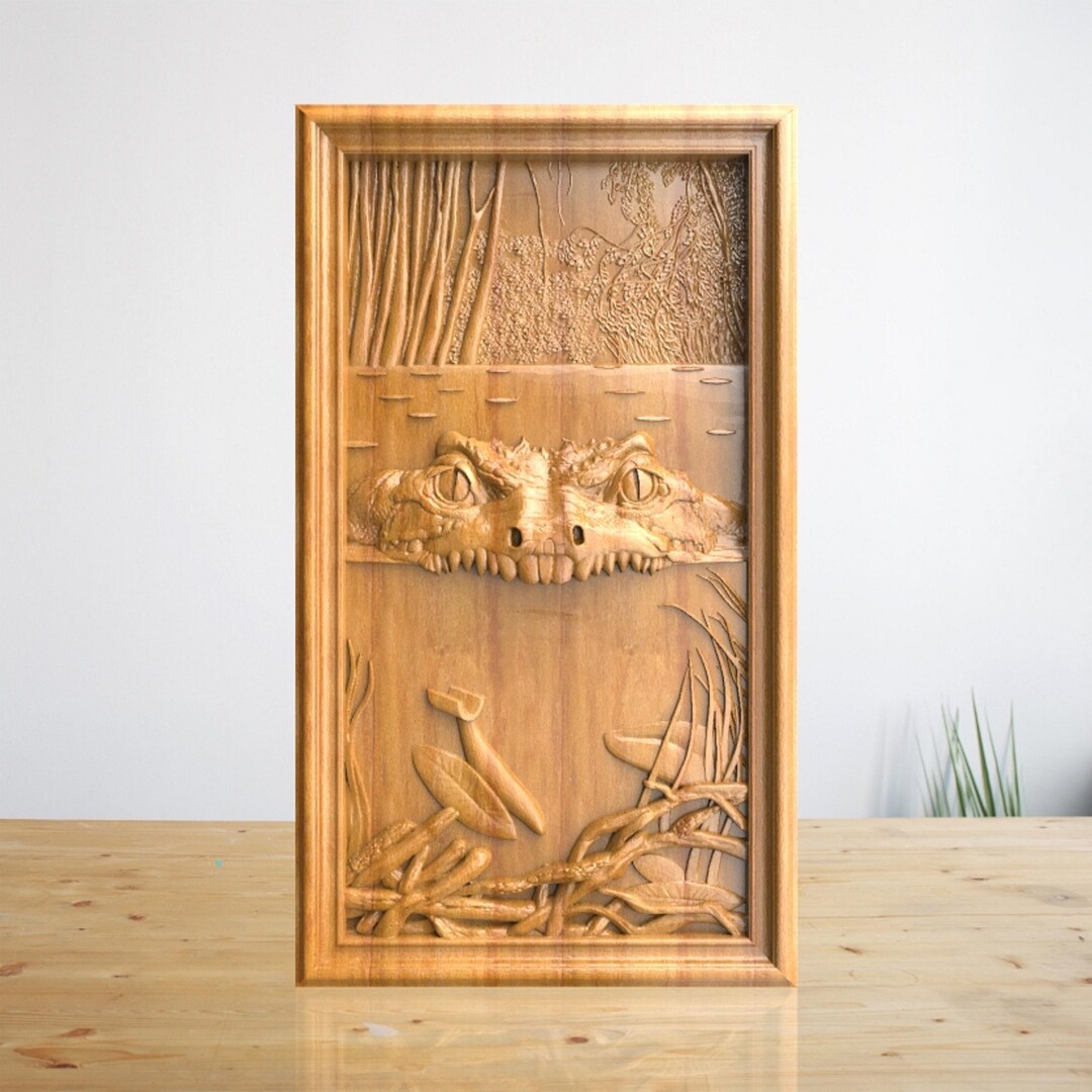 Crocodile - STL File for CNC Wood Carving, Cnc Router Files - Etsy
