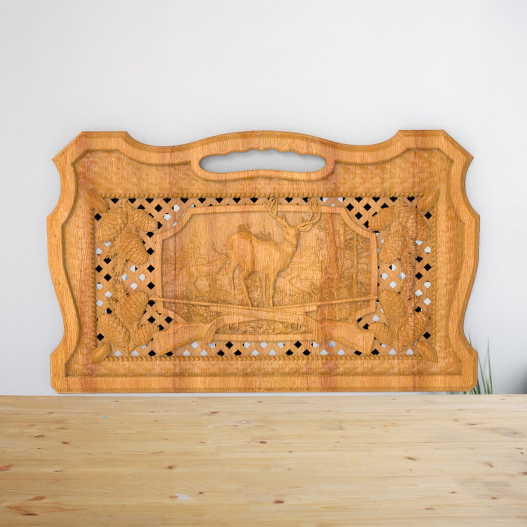 Deer Hunt - STL File for CNC Wood Carving, Cnc Router Files - Etsy