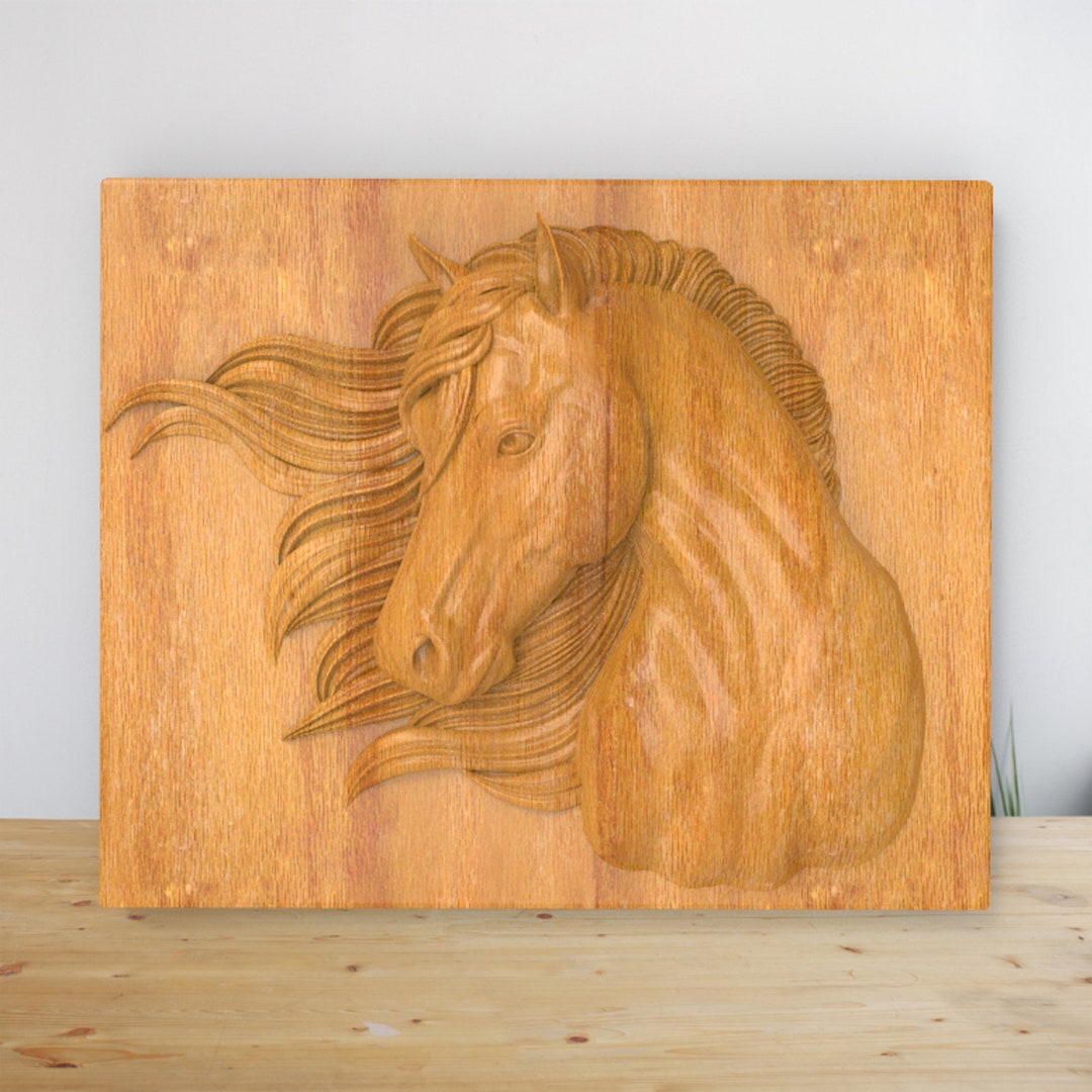 Horse - STL File for CNC Wood Carving, Cnc Router Files - Etsy