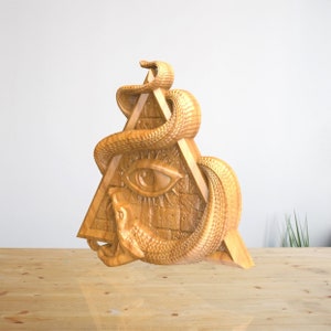 All Seeing Eye With Snake - STL File for CNC Wood Carving, Cnc Router ...