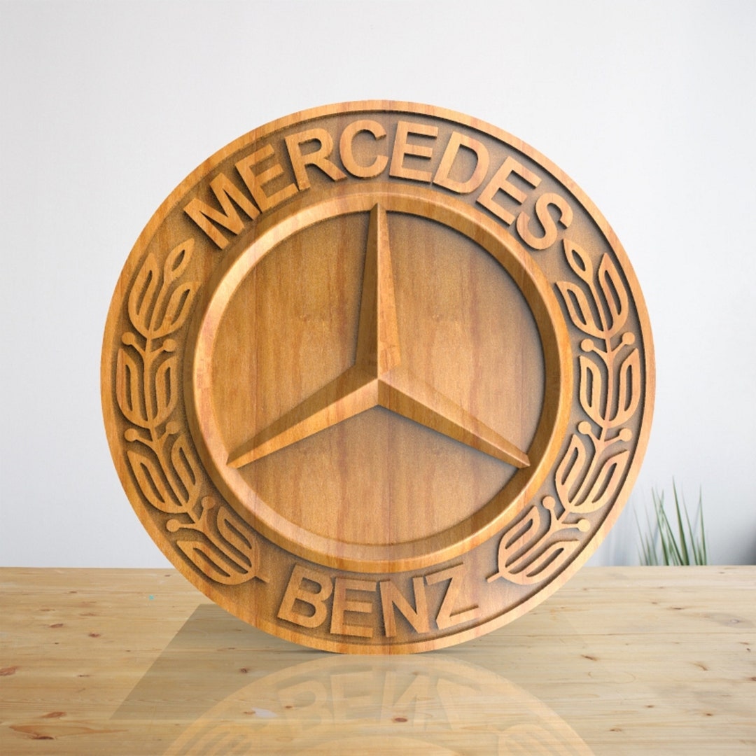 Mercedes Car Star Logo, Arma - STL File for CNC Wood Carving, Cnc ...