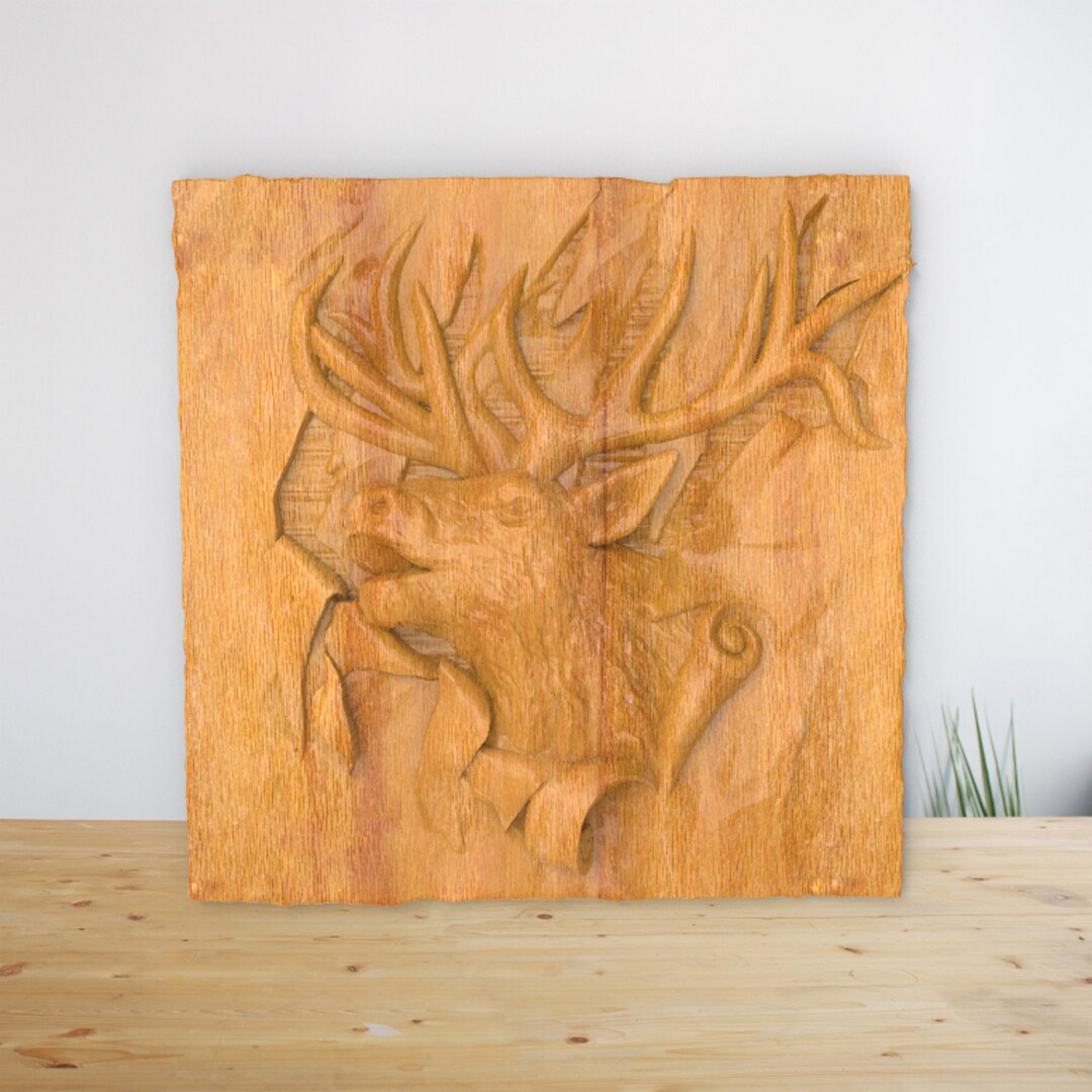 Deer Head - STL File for CNC Wood Carving, Cnc Router Files - Etsy