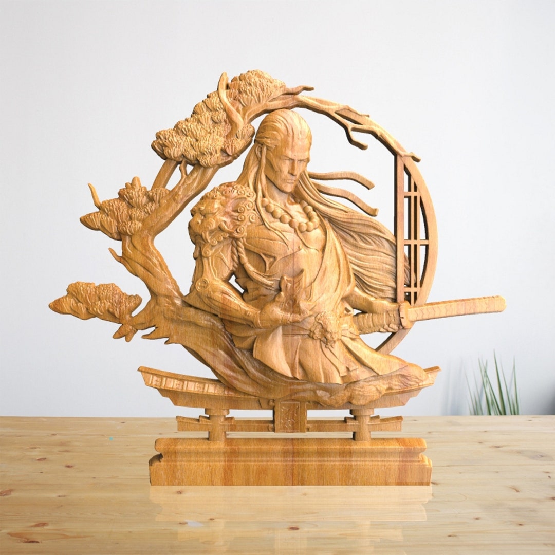 Samurai - STL File for CNC Wood Carving, Cnc Router Files - Etsy