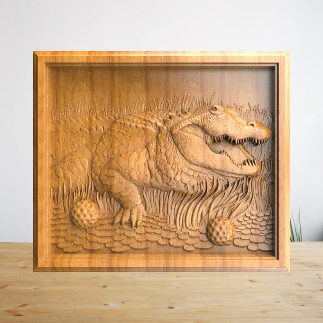 Crocodile - STL File for CNC Wood Carving, Cnc Router Files - Etsy