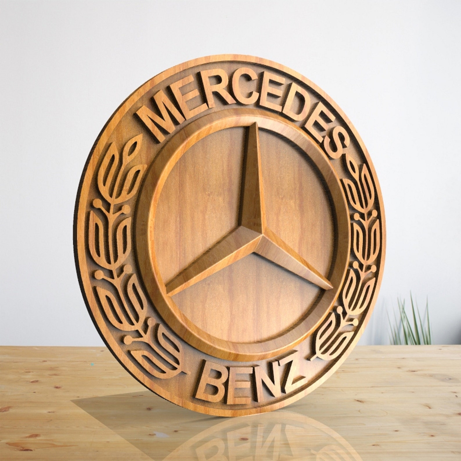 Mercedes Car Star Logo, Arma STL File for CNC Wood Carving, Cnc Router ...