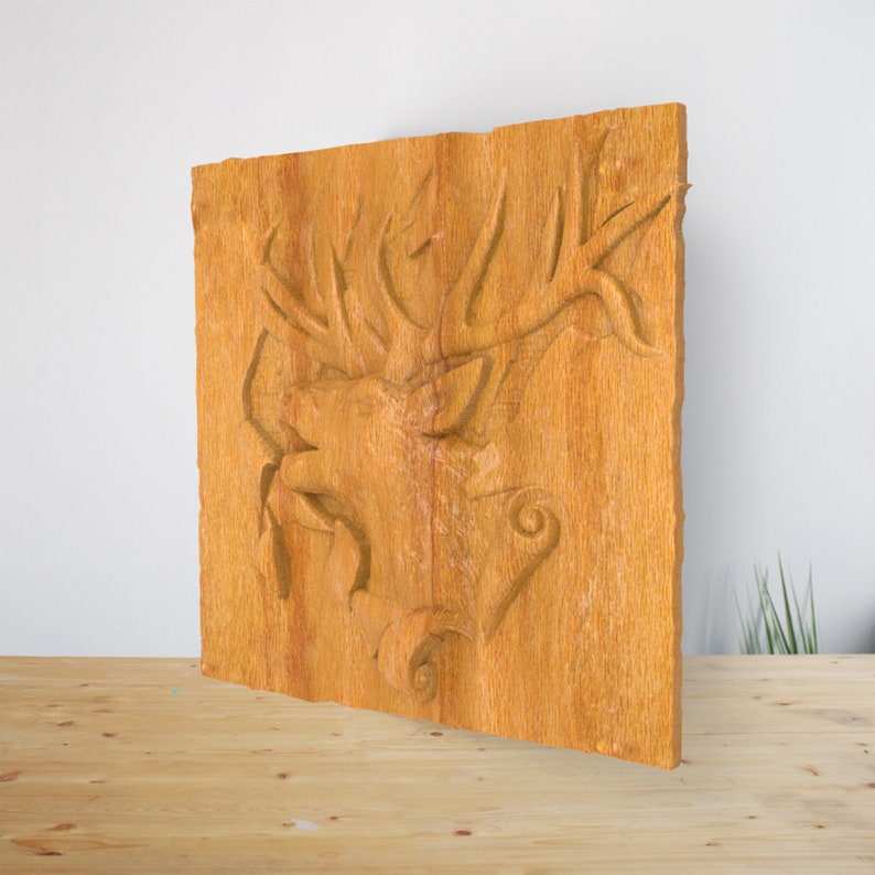 Deer Head STL File for CNC Wood Carving, Cnc Router Files - Etsy