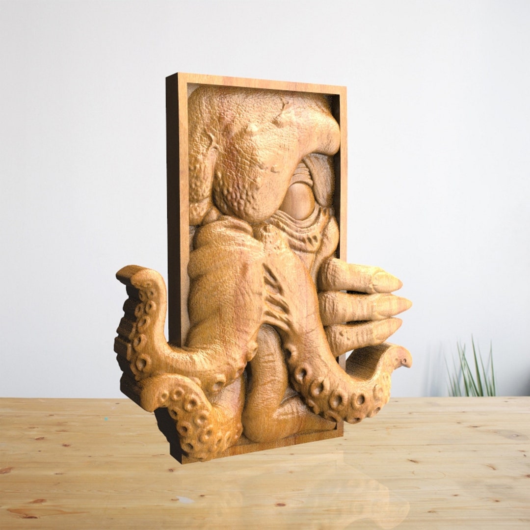 3D Octopus - STL File for CNC Wood Carving, Cnc Router Files - Etsy