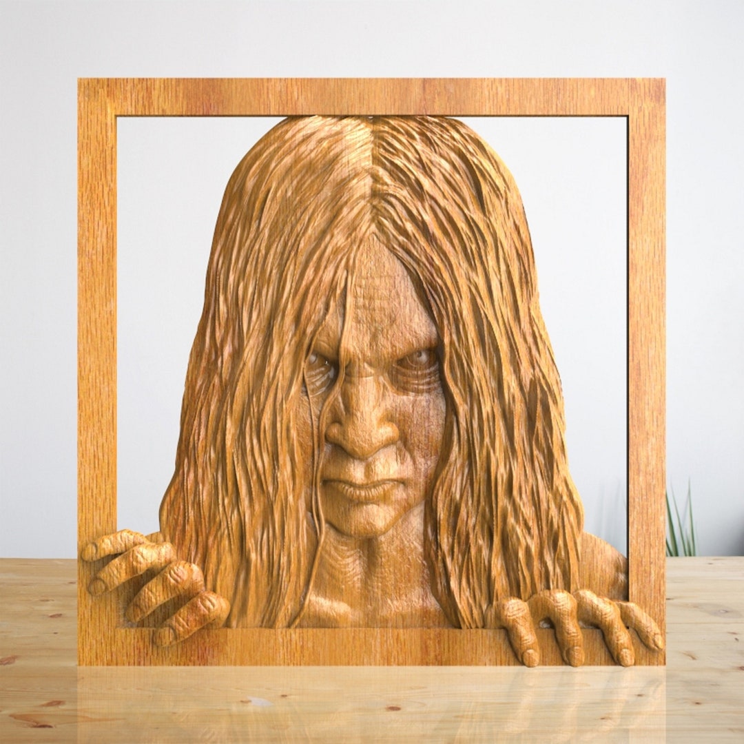 Samara Ring Horror Movie - STL File for CNC Wood Carving, Cnc Router ...