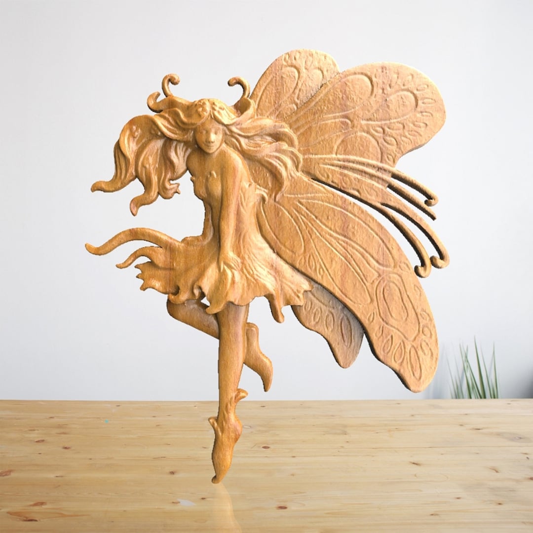 Fairy - STL File for CNC Wood Carving, Cnc Router Files - Etsy
