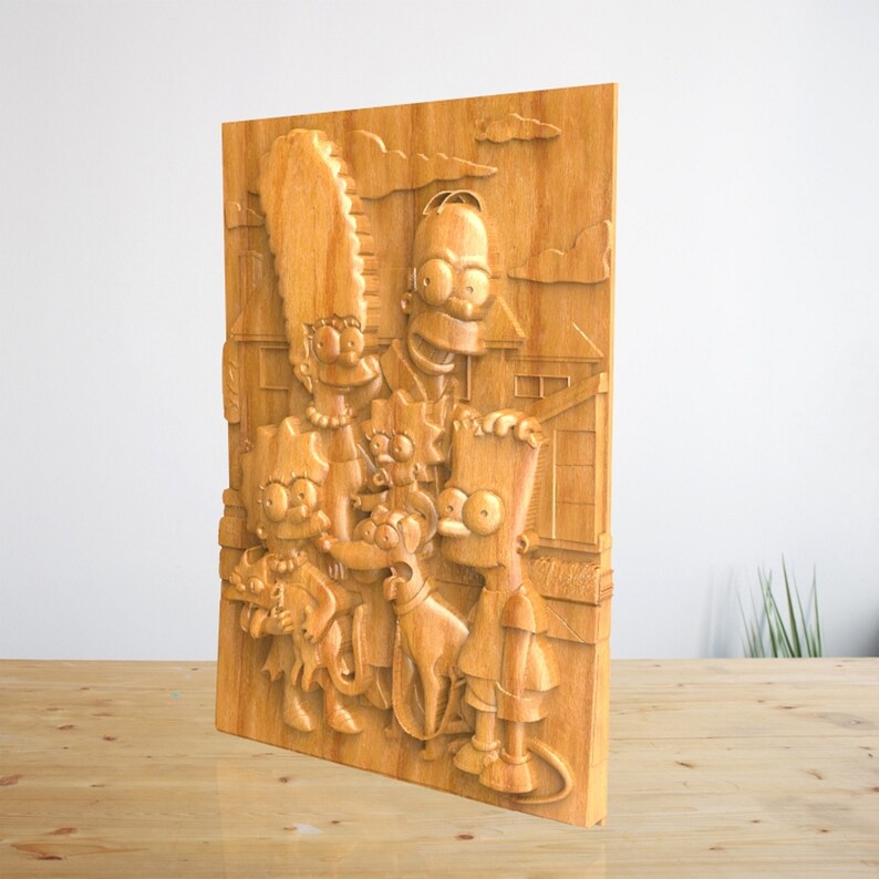 Simpsons - STL File for CNC Wood Carving, Cnc Router Files - Etsy