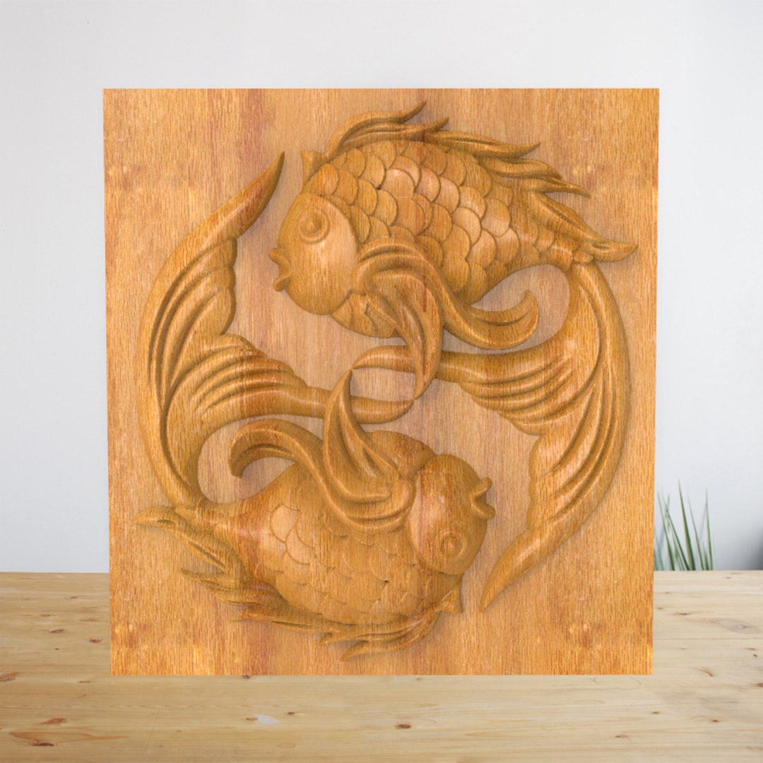 Fish - STL File for CNC Wood Carving, Cnc Router Files - Etsy