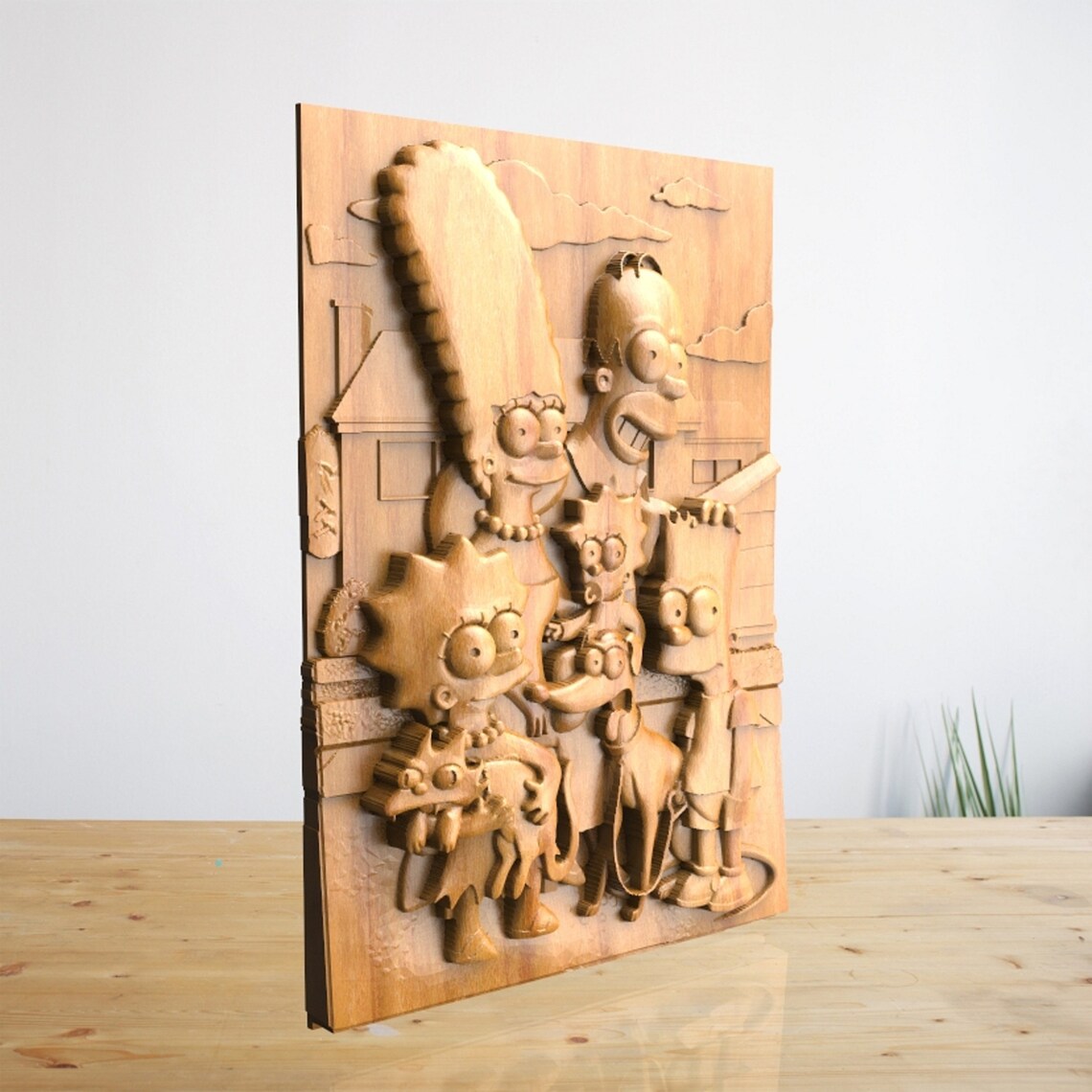Simpsons - STL File for CNC Wood Carving, Cnc Router Files - Etsy
