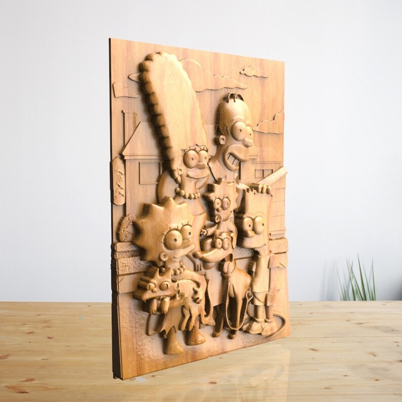 Simpsons STL File for CNC Wood Carving, Cnc Router Files - Etsy