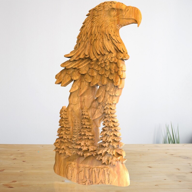 Eagle and Tree - STL File for CNC Wood Carving, Cnc Router Files - Etsy