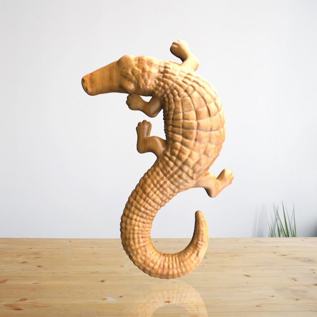 Alligator - STL File for CNC Wood Carving, Cnc Router Files, 3D Relief ...