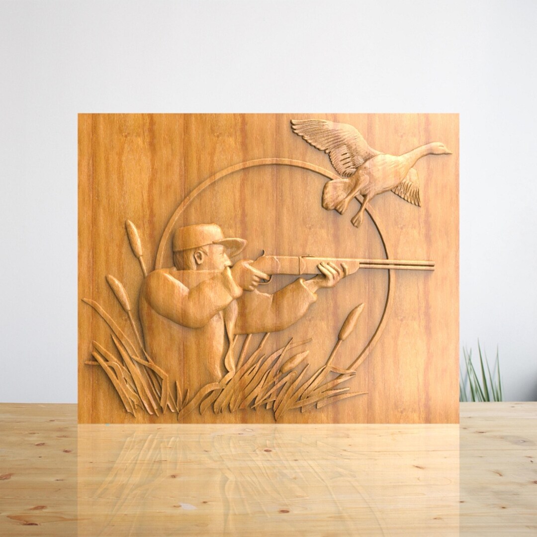 Duck Hunt - STL File for CNC Wood Carving, Cnc Router Files - Etsy