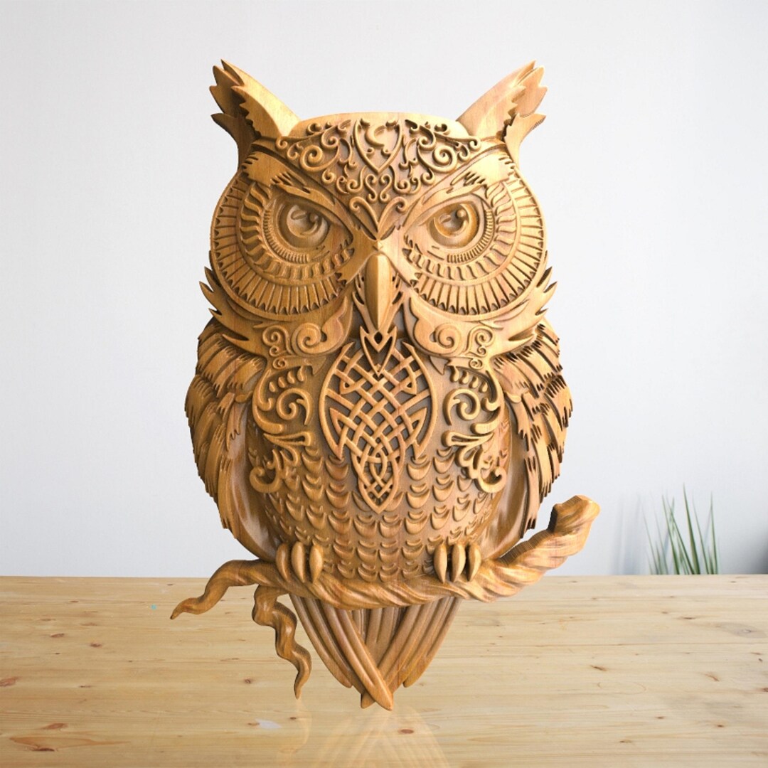 Owl - STL File for CNC Wood Carving, Cnc Router Files - Etsy