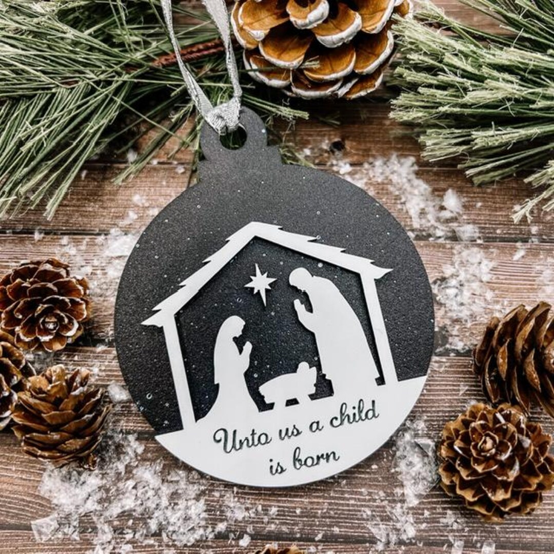 Nativity Scene, Christmas Ornament, Manger Scene, Joseph, Mary, Baby ...