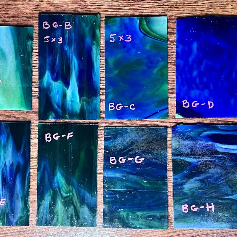 Aqua Stained Glass - Etsy