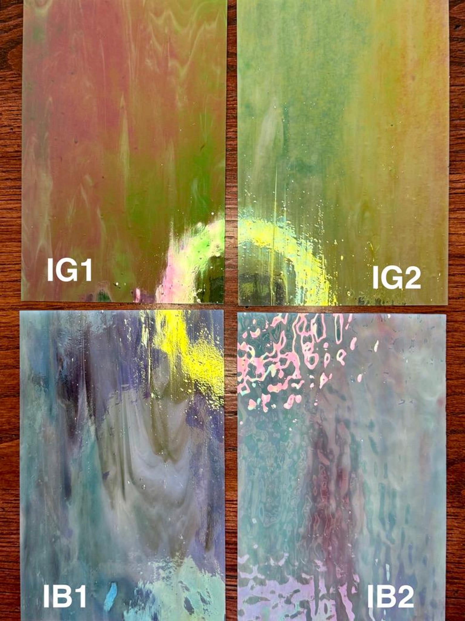 Iridescent Sheet Glass Various Colors for Mosaic or Stained Glass Art ...