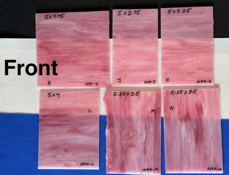 Pink Wispy Non-fusible Sheet Glass for Mosaic or Stained Glass Art - Etsy
