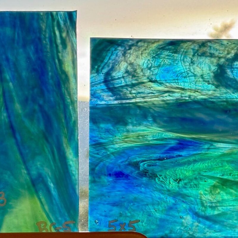 Aqua Stained Glass - Etsy