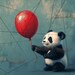 Red Balloon 4 Pack Panda Digital Background - Etsy