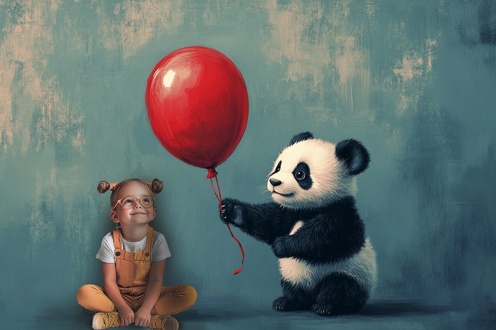 Red Balloon 4 Pack Panda Digital Background - Etsy