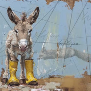 Donkey With Wellies: Kids Photography Digital Background (3 Pack) - Etsy