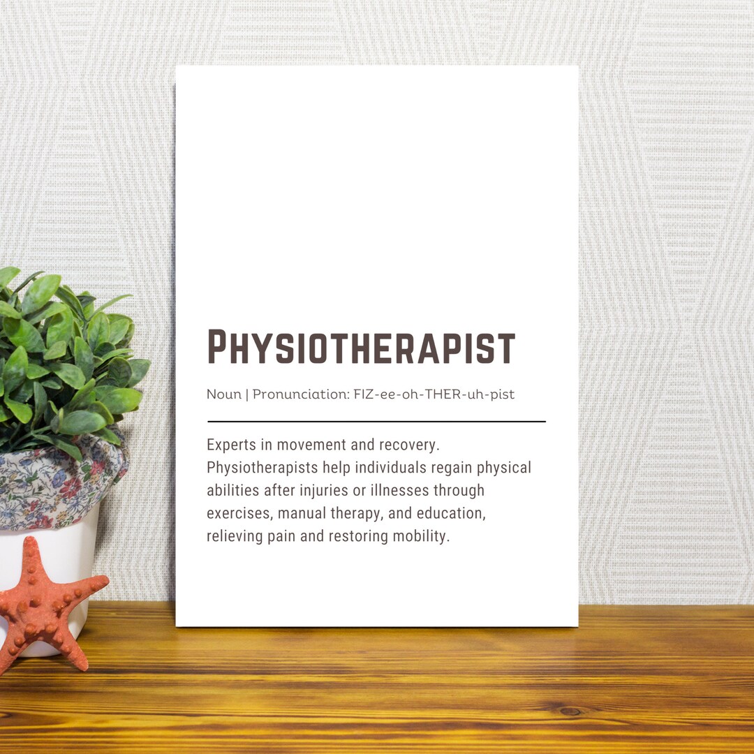Physiotherapist Gift Graduation Gift Physical Therapist Wall Art ...