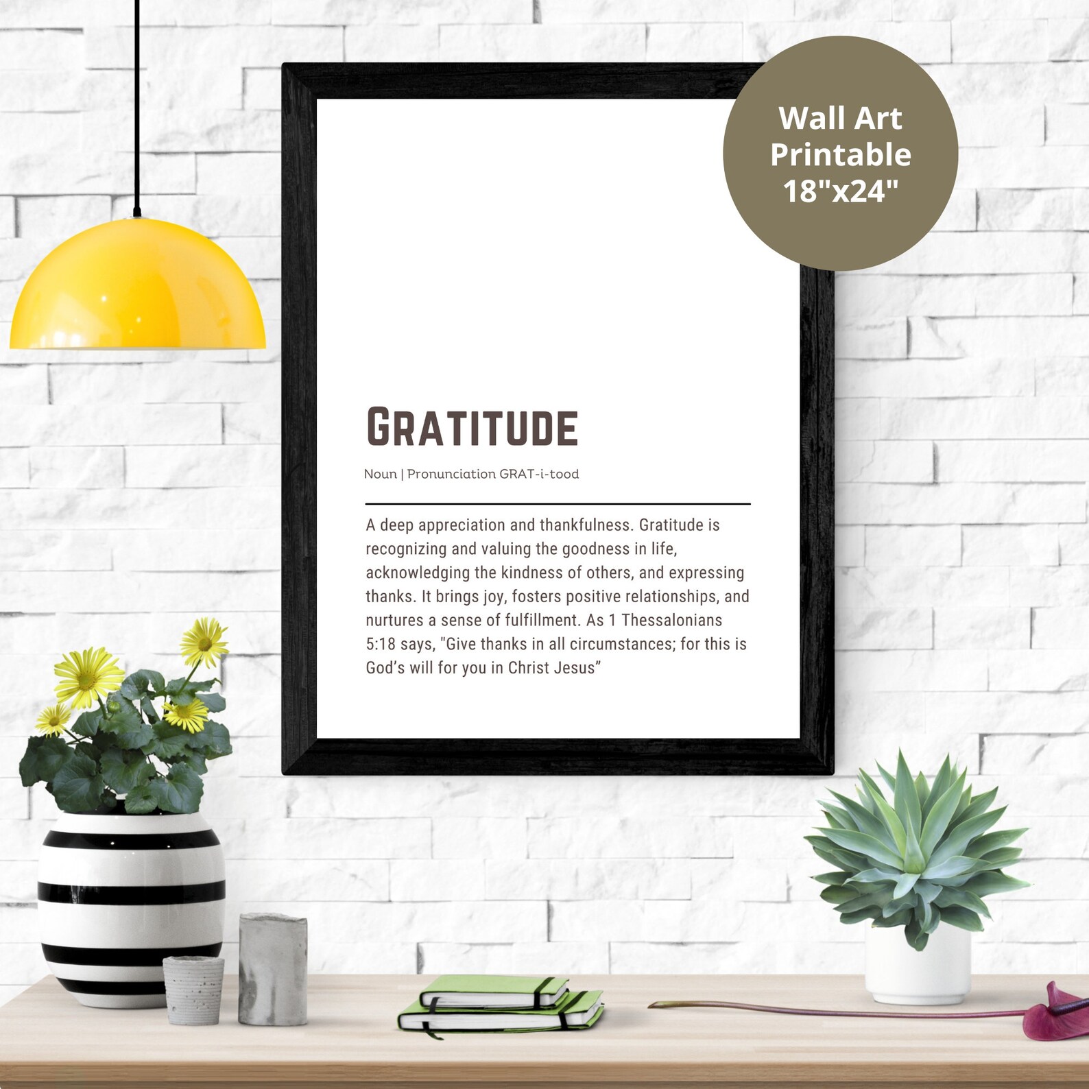 Gratitude Sign, Gratitude Definition Print, Thanksgiving Wall Art ...