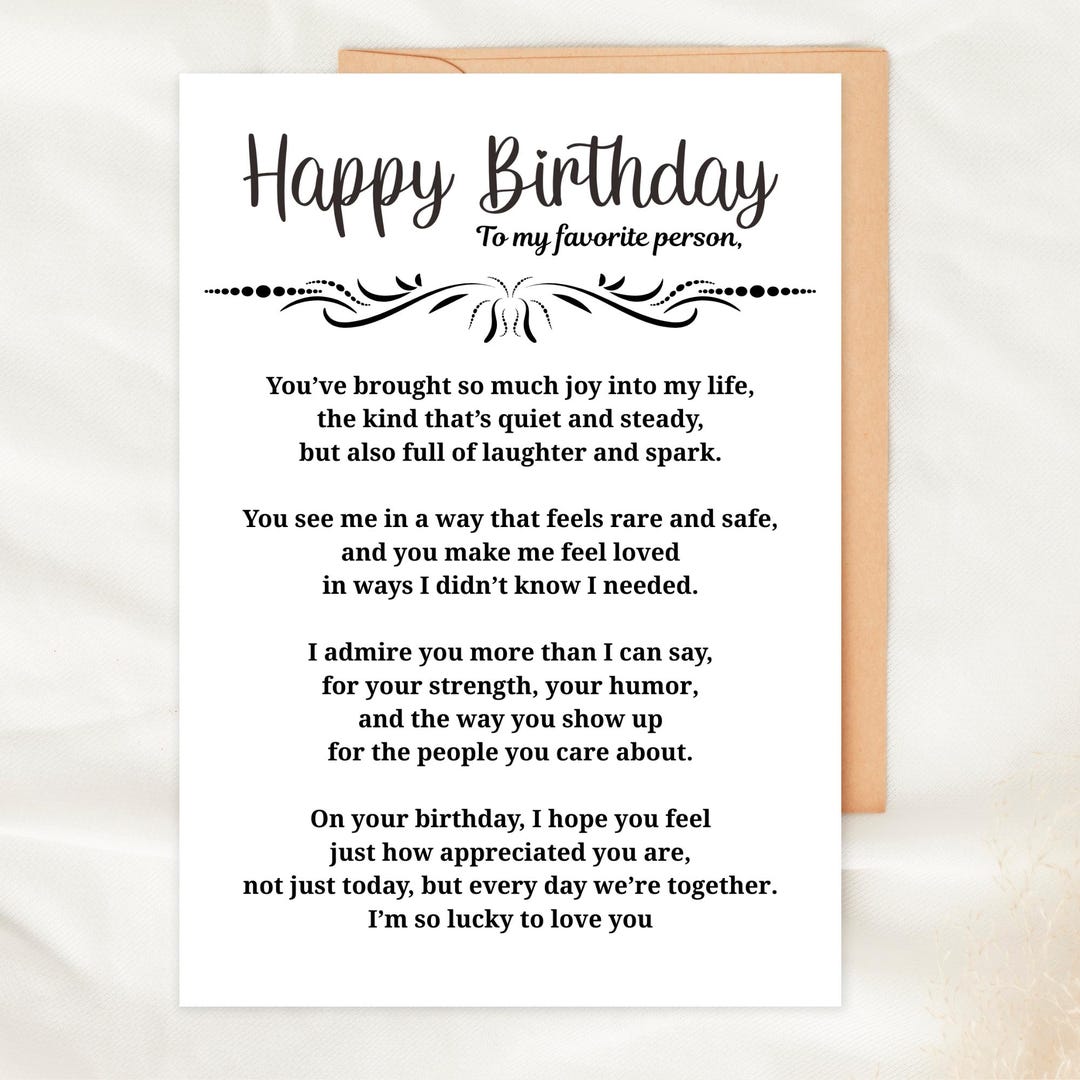 Happy Birthday Boyfriend Card Printable Romantic Card for Him ...