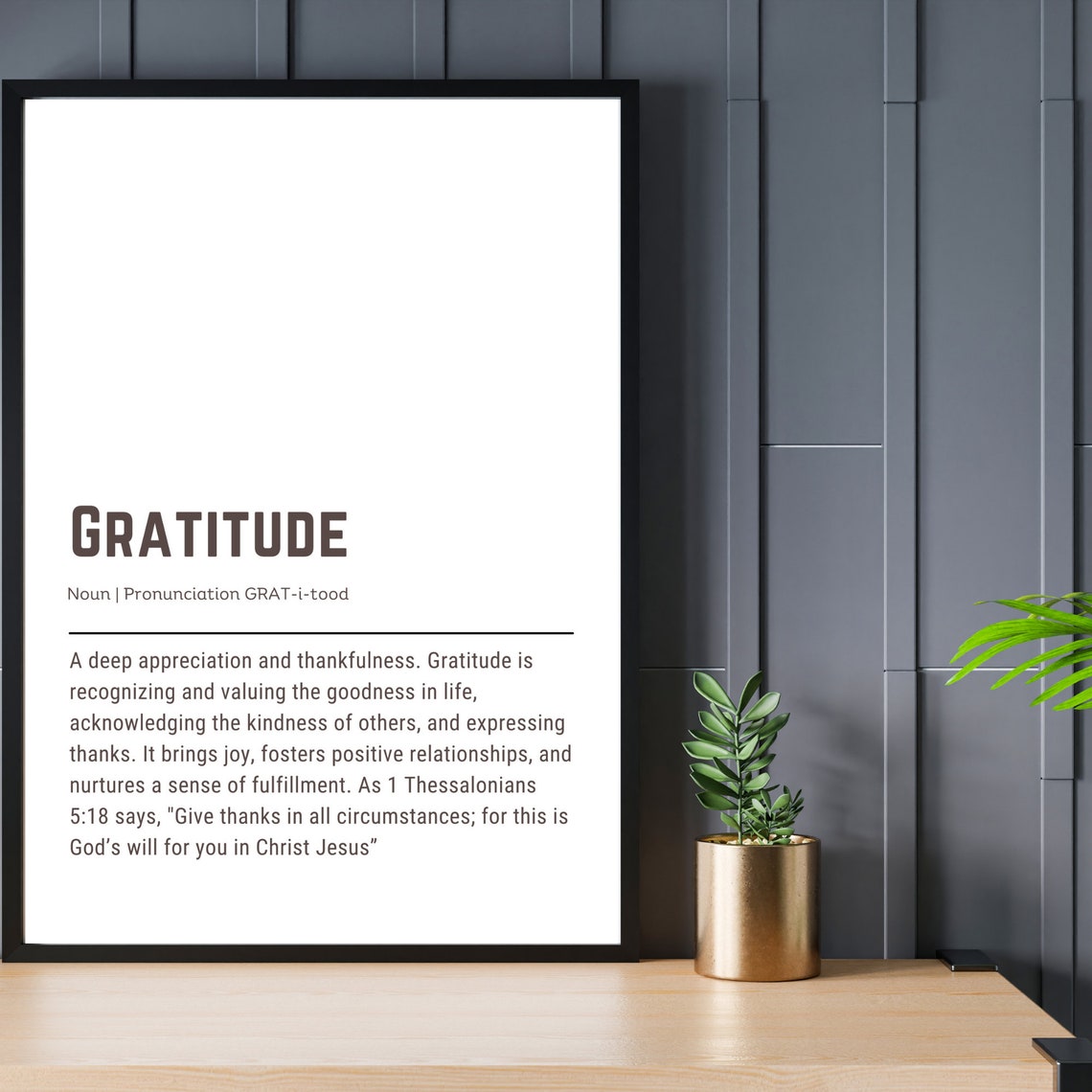 Gratitude Sign, Gratitude Definition Print, Thanksgiving Wall Art ...