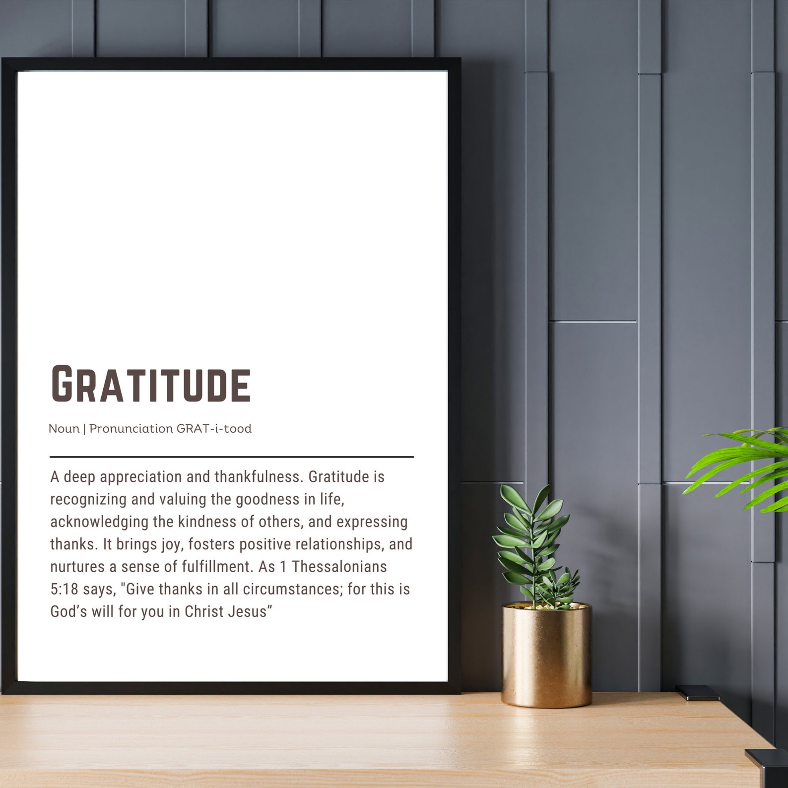 Gratitude Sign, Gratitude Definition Print, Thanksgiving Wall Art ...