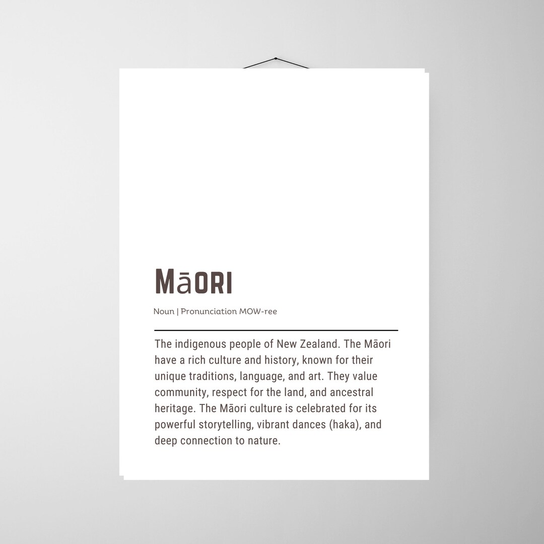 Maori Prints, Aroha Definition Print, Whanau Print, Maori Posters, New ...