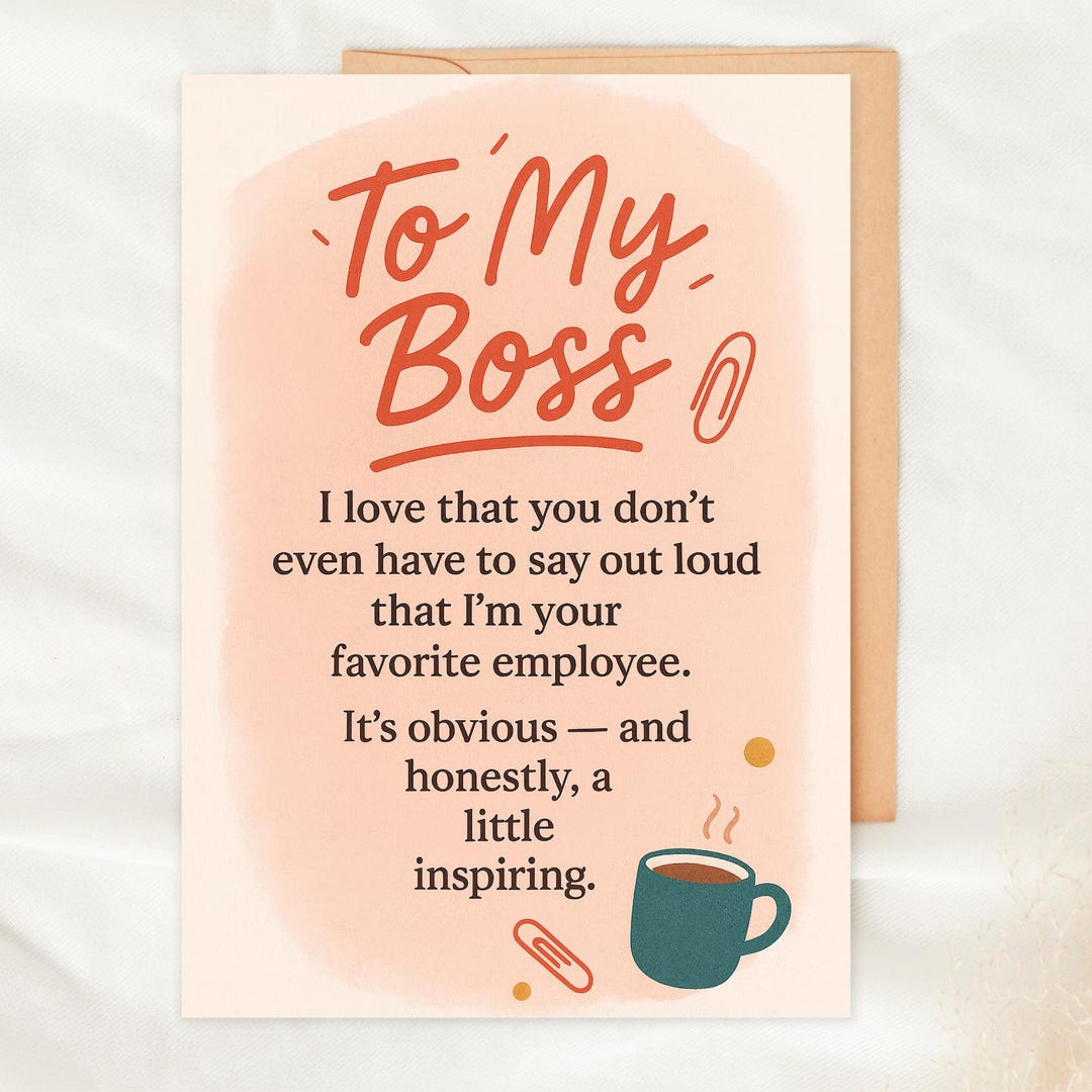 Funny Boss Card Printable Appreciation Card for Boss Thank You Digital ...