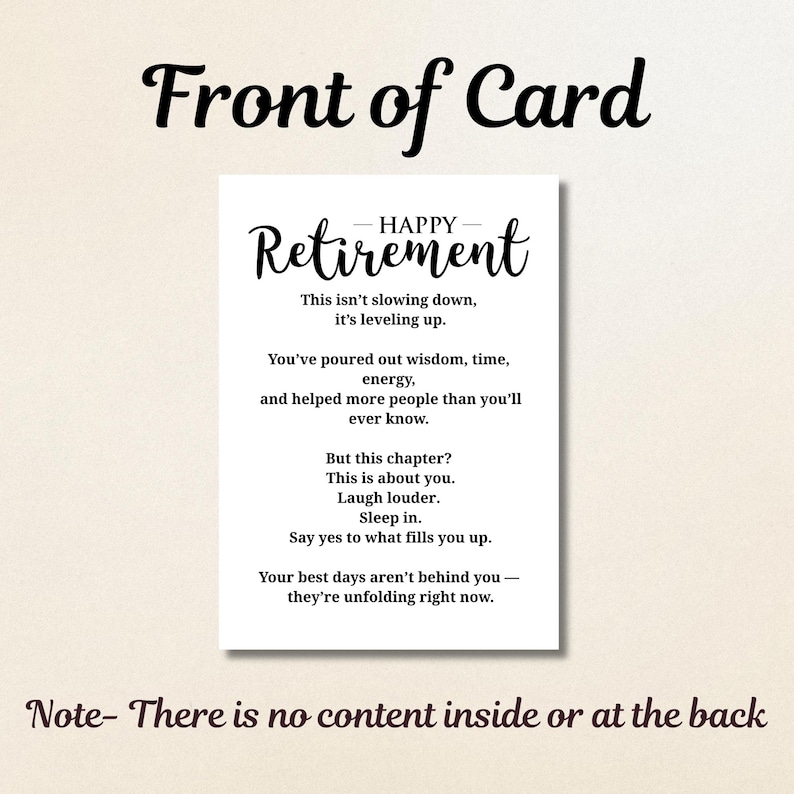 Printable Retirement Card Happy Retirement Gift for Coworker Friend ...