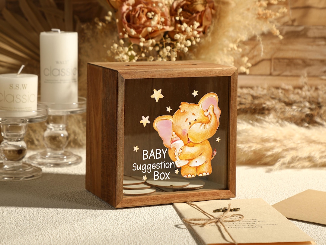Baby Name Suggestion Box, Baby Shower Games, Gender Reveal Party, Baby ...