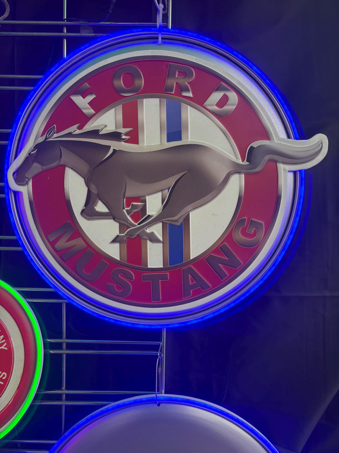 Ford Mustang, Badass Garage , Metal Sign. Comes With a Neon Sign Wall ...