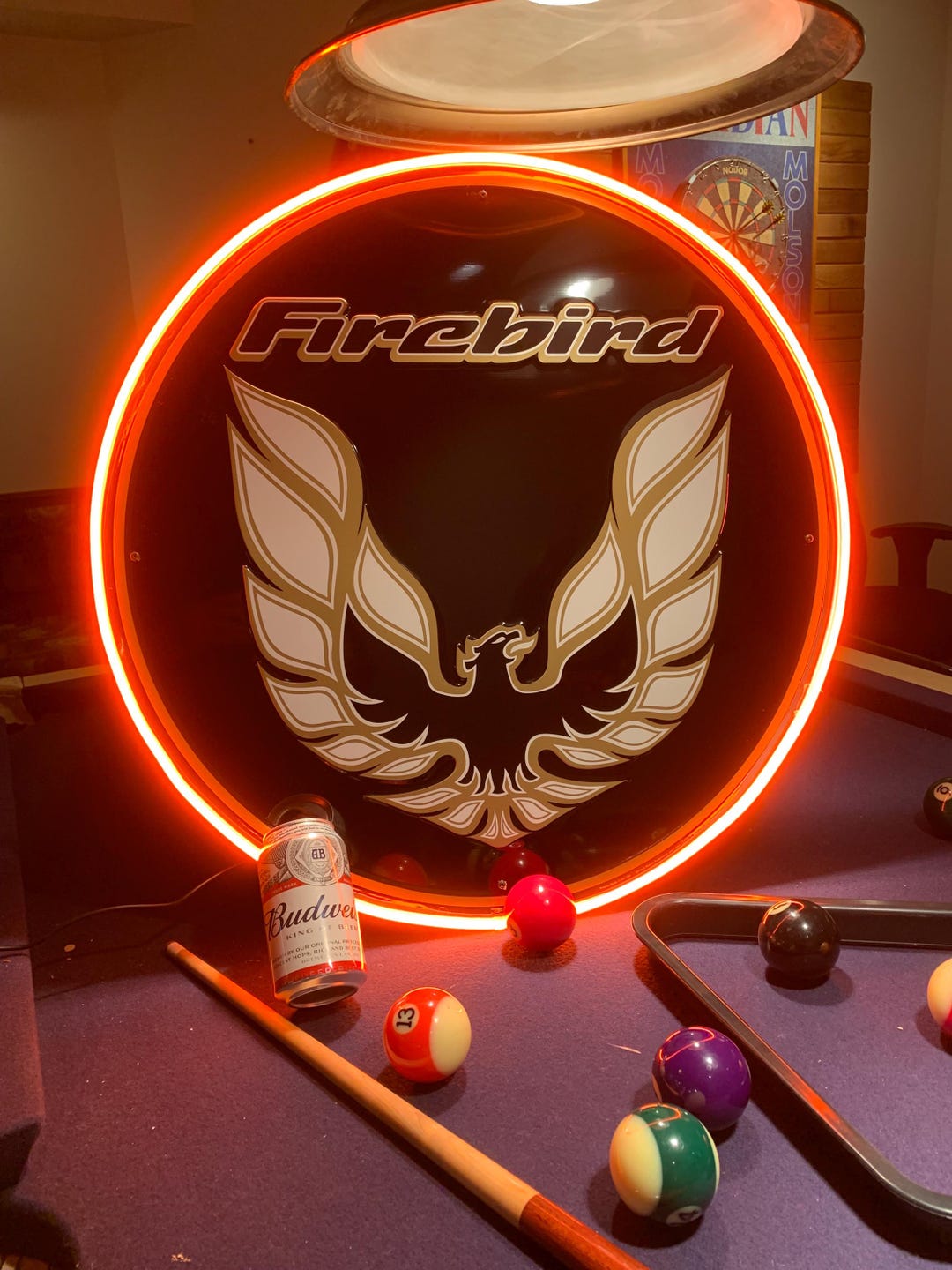 Firebird, Pontiac, Huge Metal Sign, Comes With a Neon Sign Frame U Pick ...