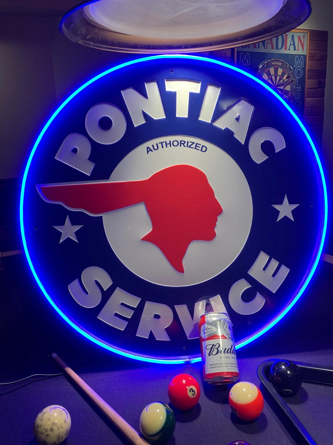 Pontiac Service, Chevy, GMC Huge Metal Sign, Comes With a Neon Sign ...