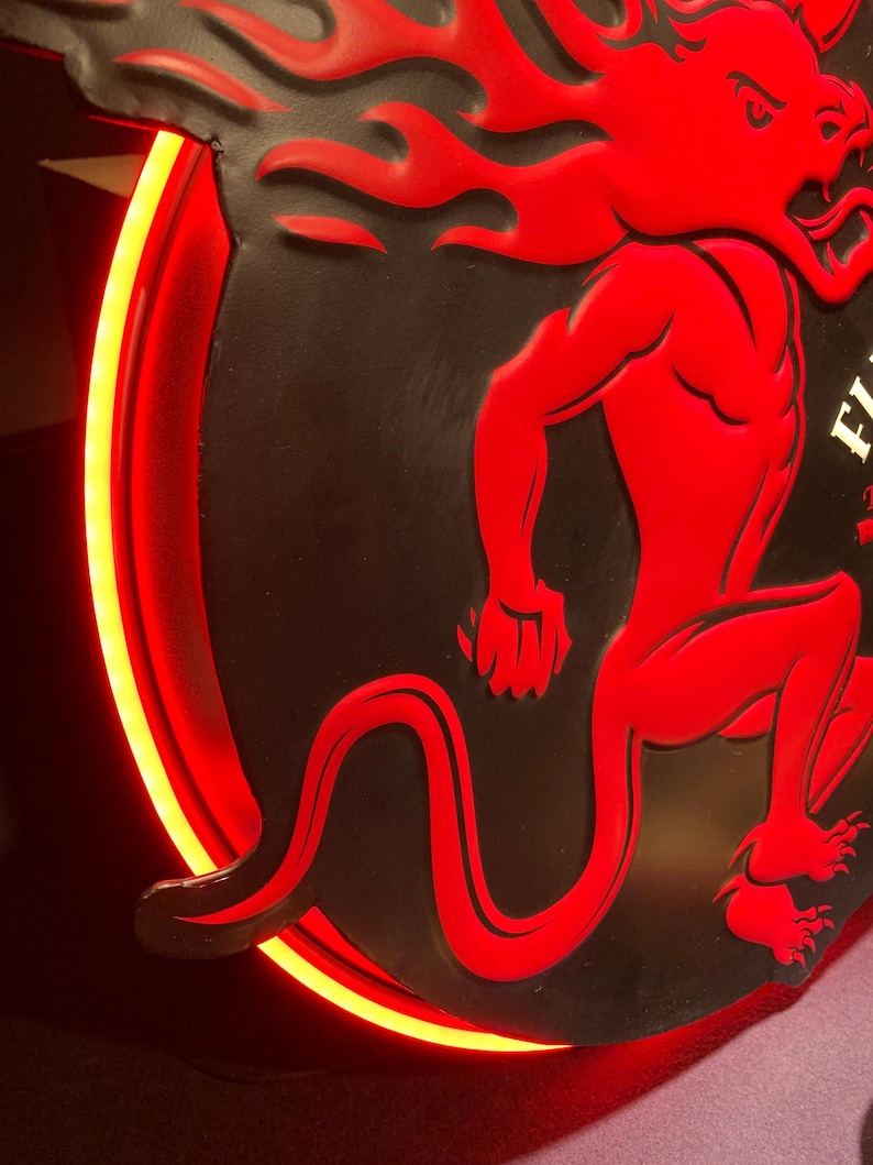 Fireball Whisky, Metal Sign, Comes With a Neon Sign Frame U Pick the ...