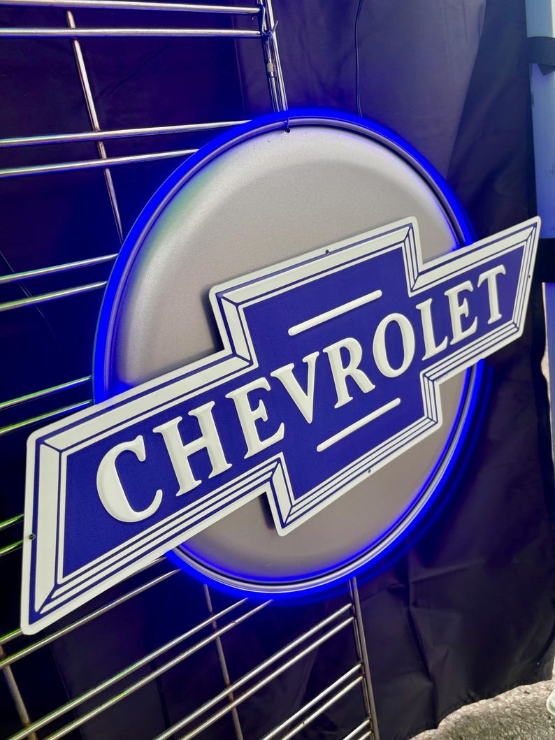 Chevy Bow Tie Metal Wall Sign, Comes With a Neon Sign Mount, You Get to ...