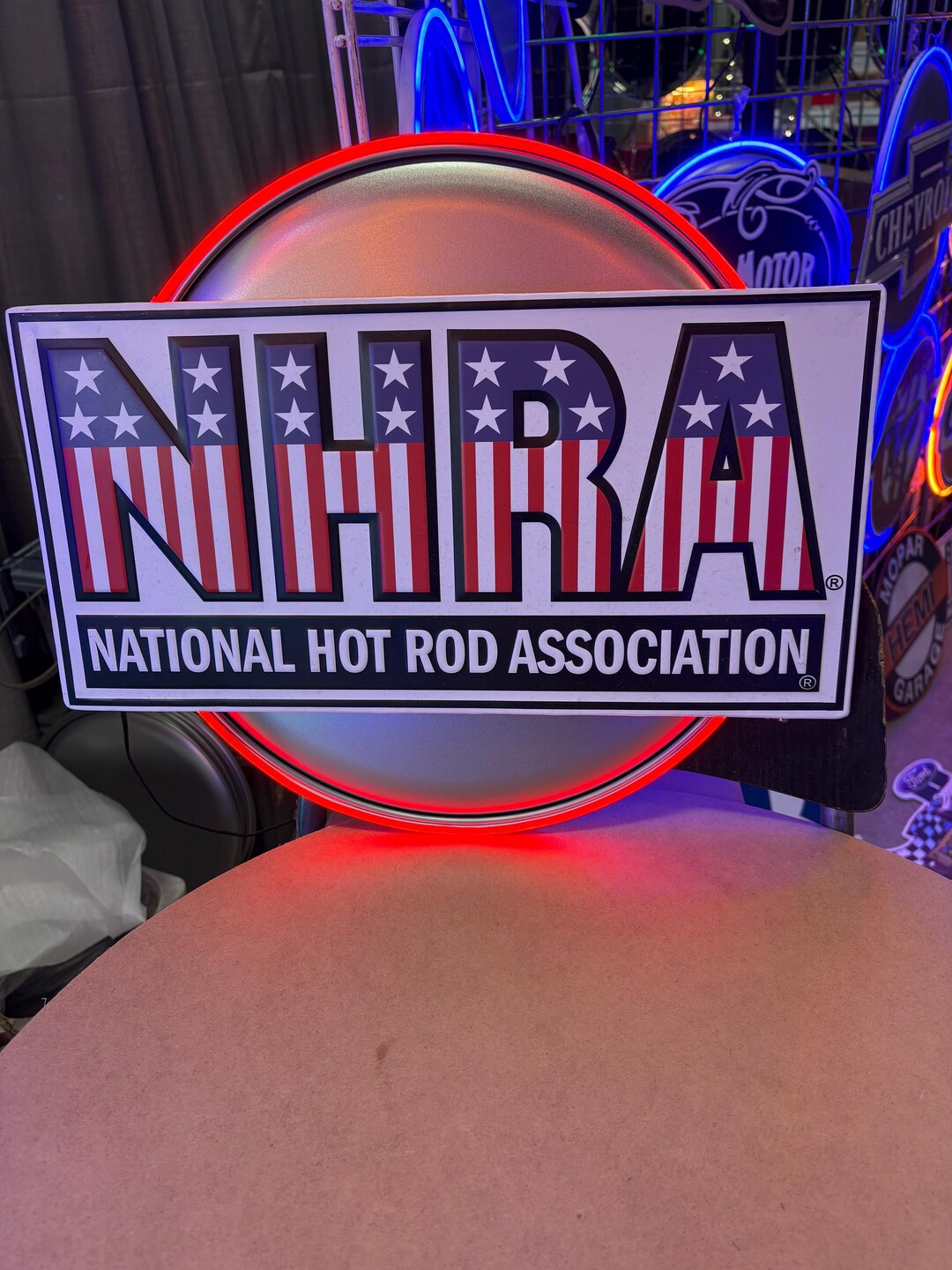 NHRA Race Shop Huge Metal Sign, Comes With a Neon Sign Frame U Pick the ...