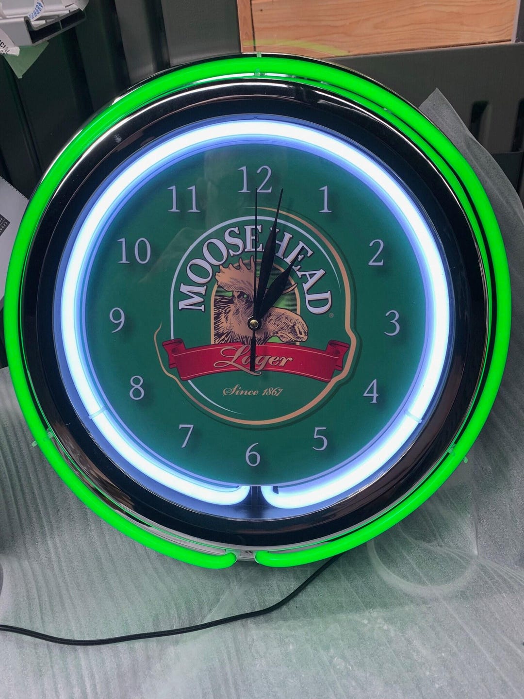 Moosehead Beer, Vintage Style Made in America, Garage , 16 Double Neon ...