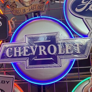 Chevy Bow Tie Metal Wall Sign, Comes With a Neon Sign Mount, You Get to ...