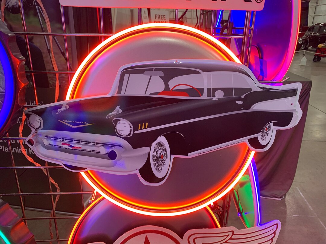 Chevy Belair Neon Sign, 24" Wall Sign, Garage, ........4 Discount Deal ...