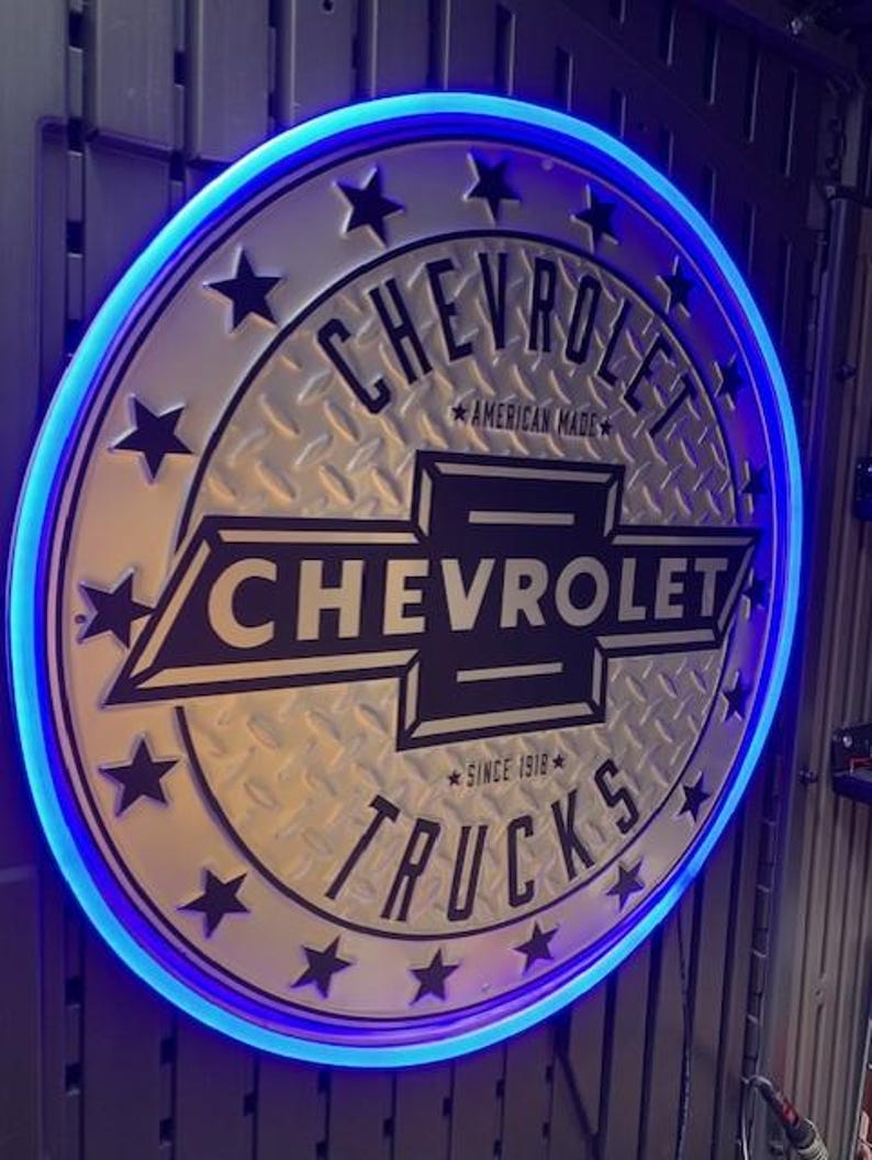 Chevy Truck, Chevy, GMC Truck, 25 Huge Made in the USA Metal Sign ...