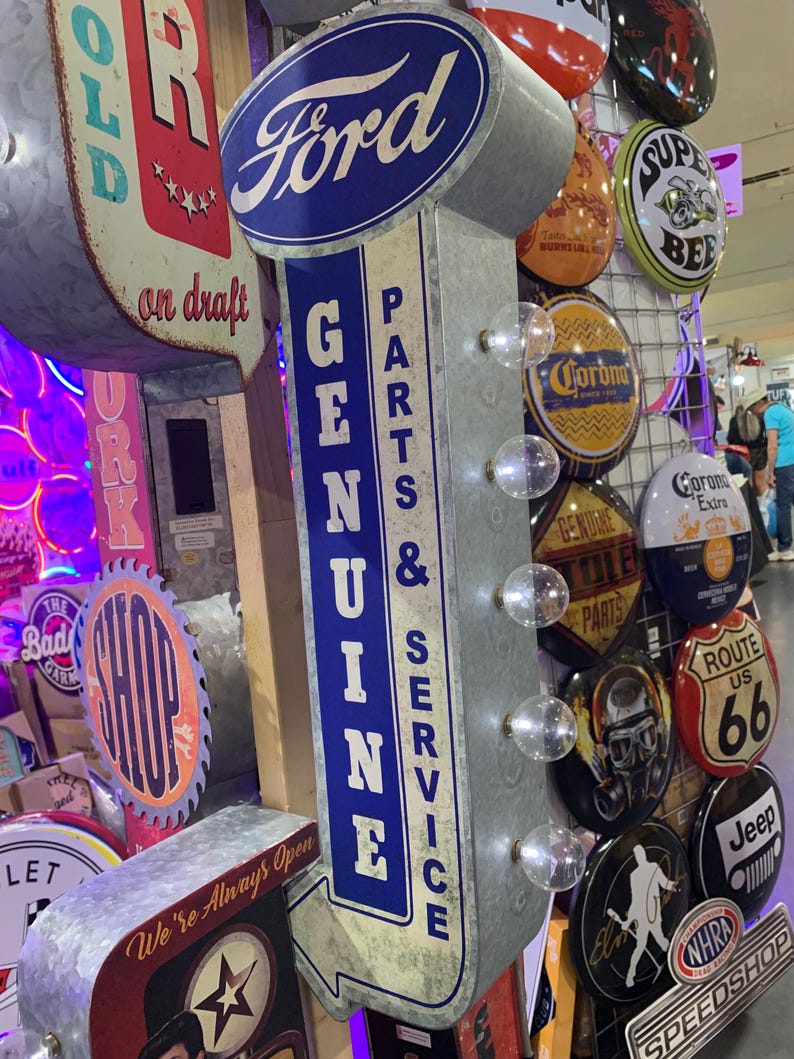 Ford, Trucks, Mustang, Shelby, Metal Double Sided Marquee LED Wall Sign ...